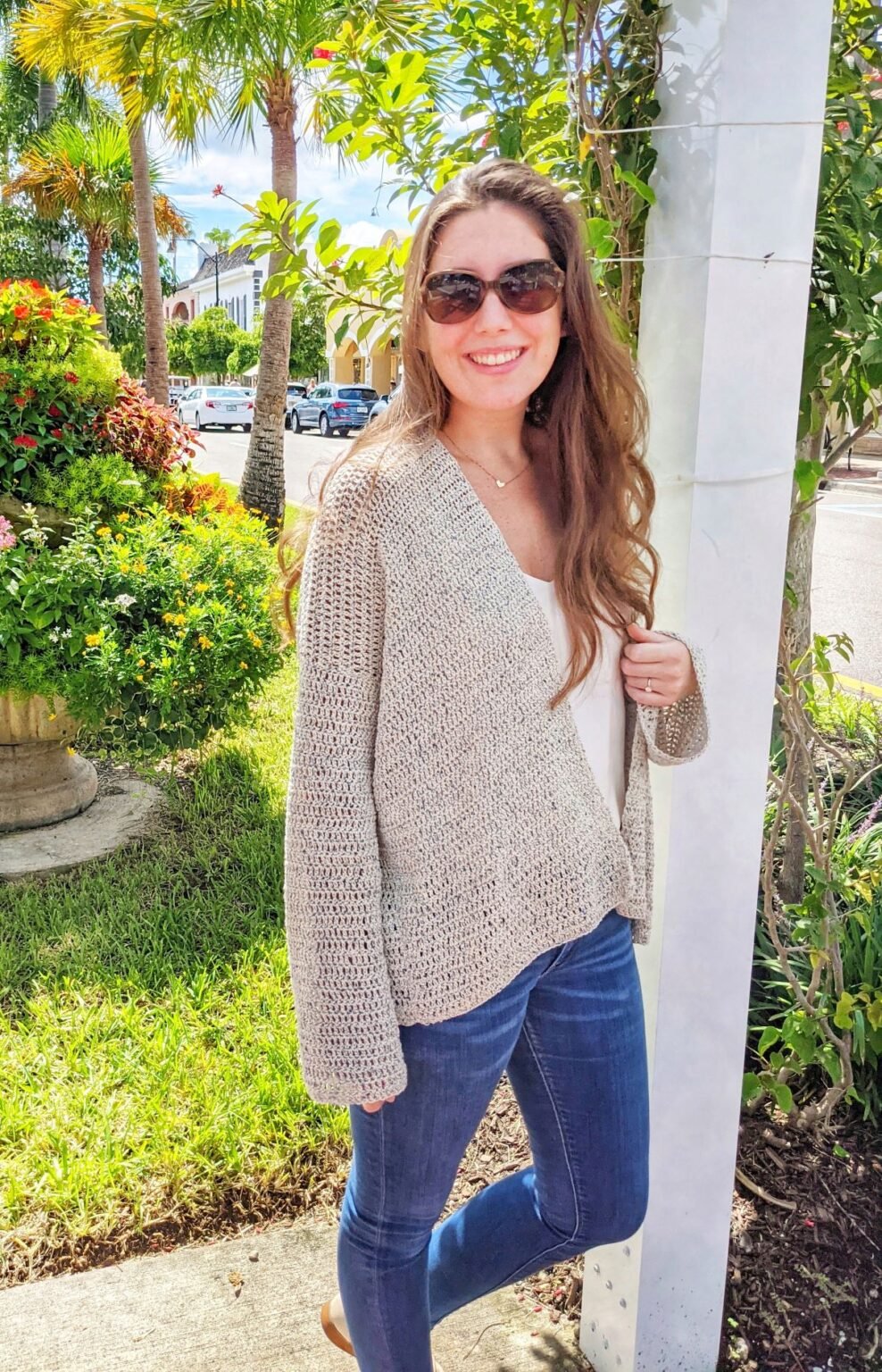 How to Crochet an Easy Beginner Crochet Cardigan | Jewels and Jones