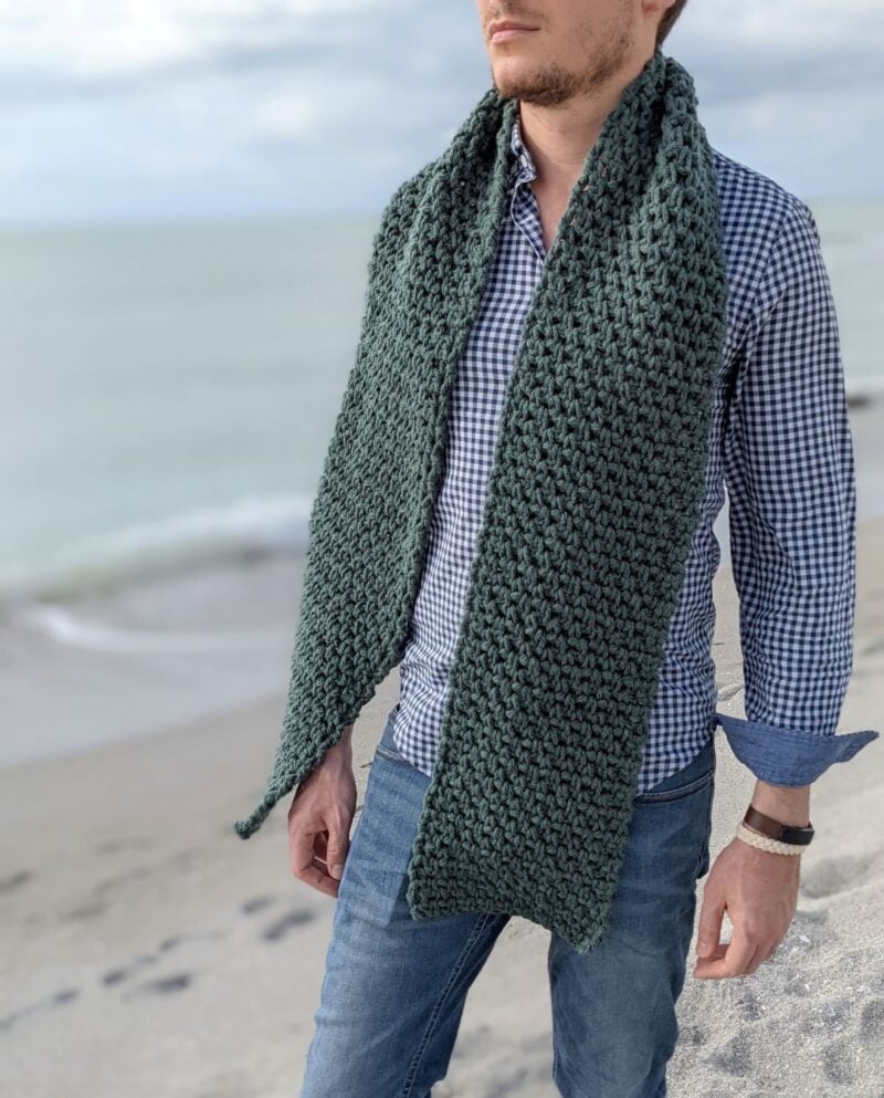Classic Men's Crochet Scarf Pattern | Jewels and Jones