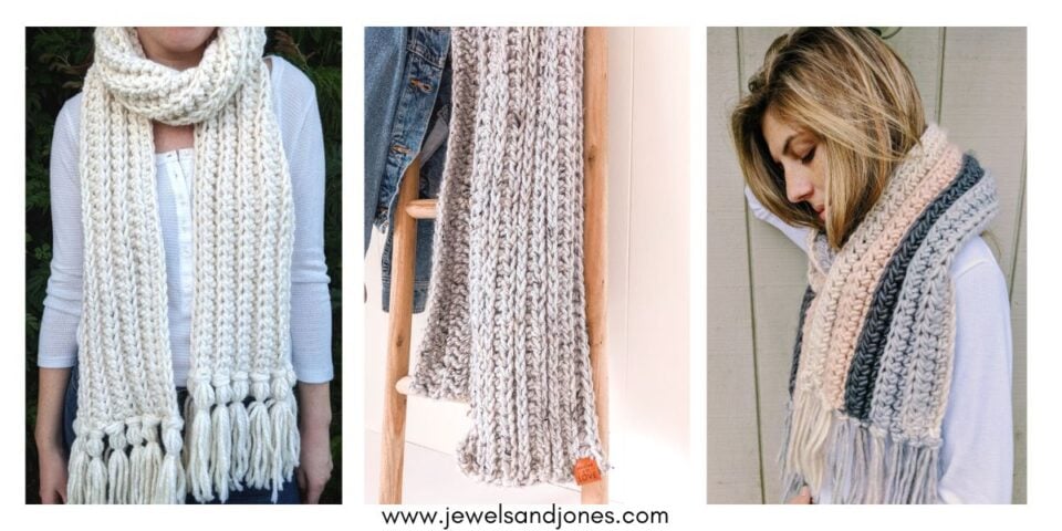 Free Crochet Shell Stitch Infinity Scarf Pattern | Jewels and Jones