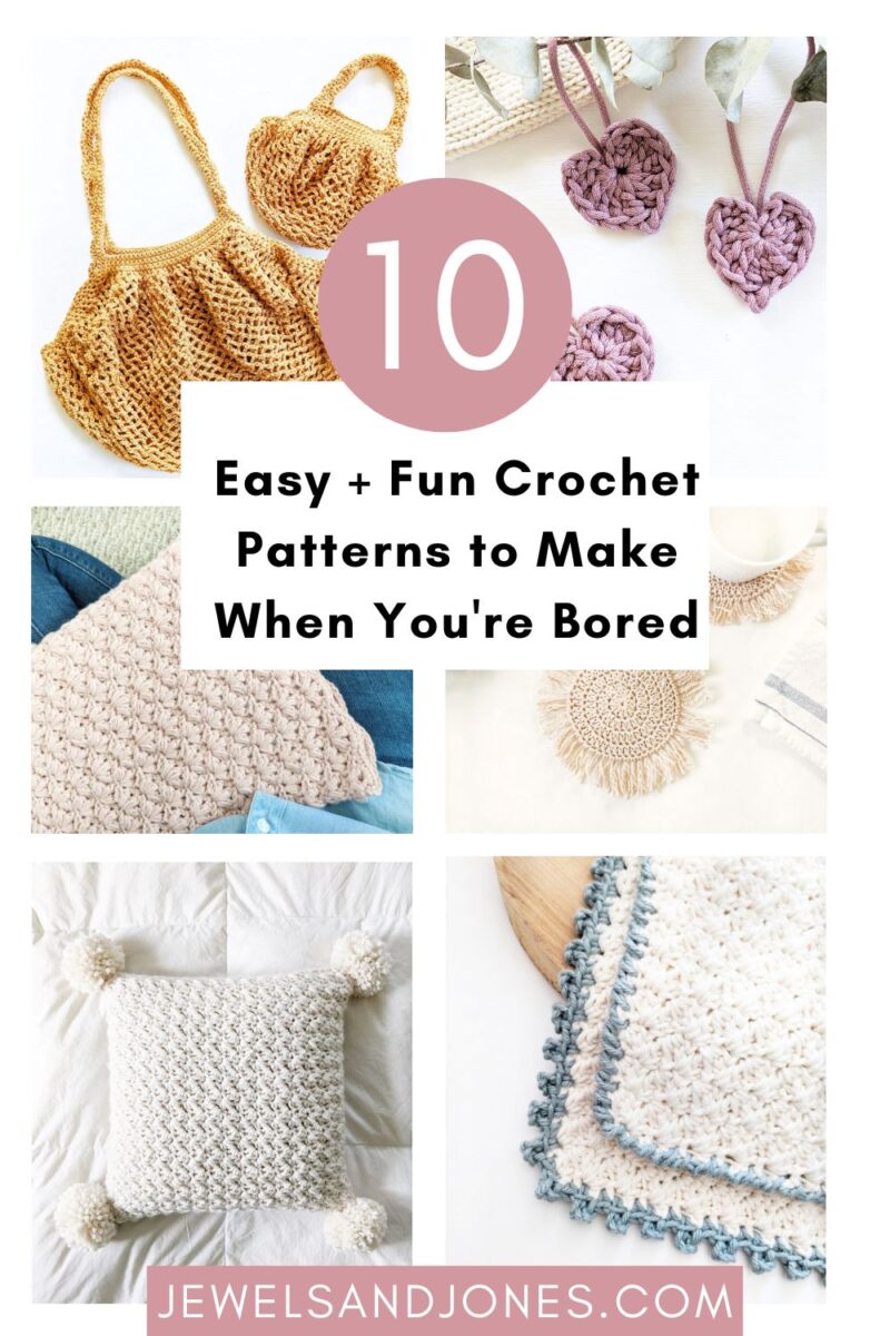 10 Easy + Fun Things to Crochet When You're Bored
