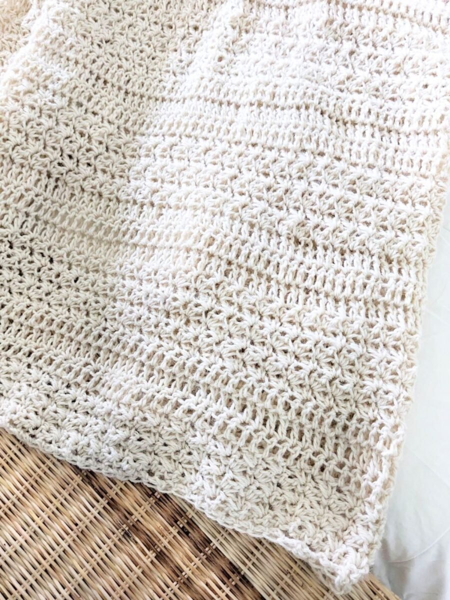 Easy Modern Textured Crochet Blanket Pattern | Jewels and Jones