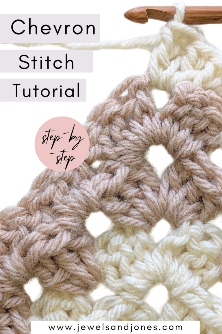 Easy Crochet Chevron Stitch Pattern Tutorial | Jewels and Jones