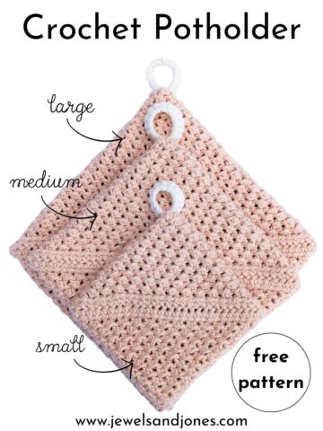 Free Magic Crochet Potholder Pattern (3 Sizes) | Jewels and Jones
