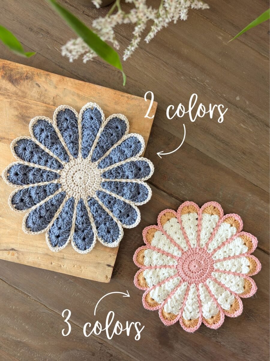Free Crochet Flower Potholder Pattern | Jewels and Jones