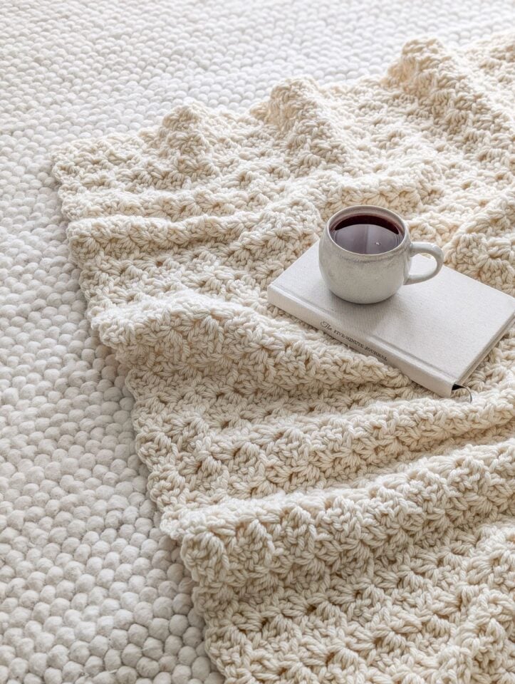 Easy One-Row Repeat Crochet Blanket Pattern | Jewels and Jones