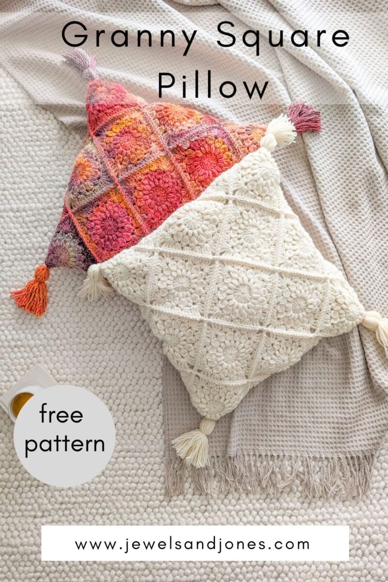 How to Make a Crochet Pillow Using Granny Squares